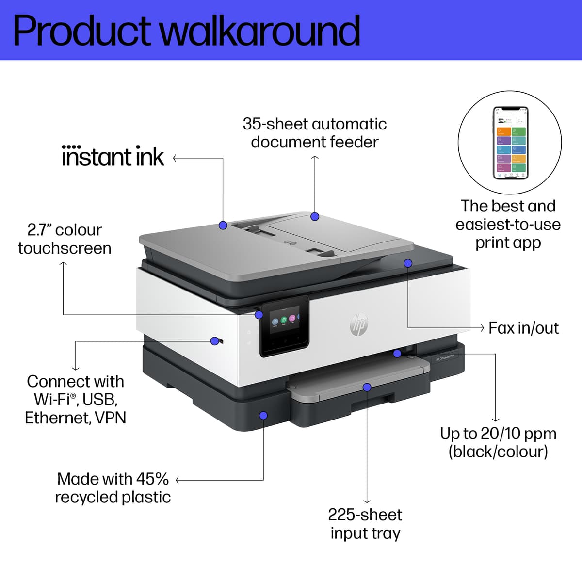 HP OfficeJet Pro 8134e AIO Inkjet printer | Elgiganten | Elgiganten