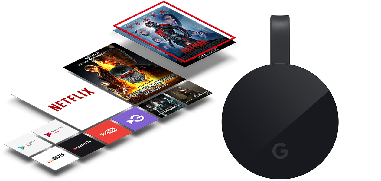 Chromecast Ultra og 3. generations Chromecast – stream film, serier og ...