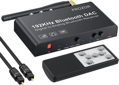 Digital til analog konverter med Bluetooth, 192 khz DAC stereo | Elgiganten