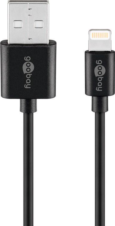 Goobay Lightning USB-opladnings- og synkroniseringskabel | Elgiganten