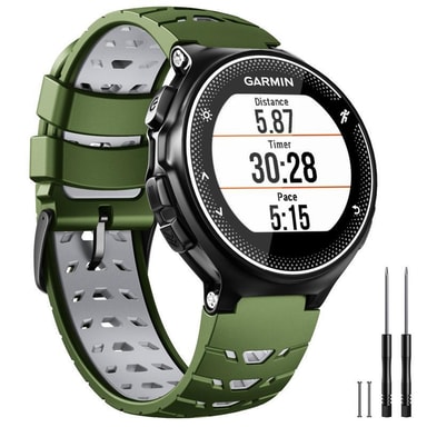 Urrem med skruetrækker til Garmin Forerunner 630 Silikone Grøn/Grå | Elgiganten