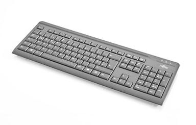 Fujitsu KB410, Full-size (100%), Ledningsført, USB, Sort | Elgiganten