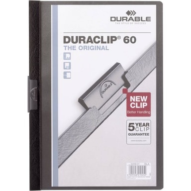 Durable Klemmemappe DURACLIP 60 - 2209 220901 A4 Sort | Elgiganten