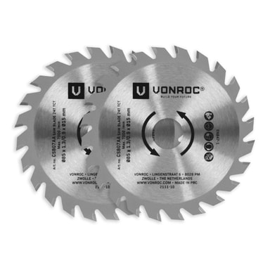 VONROC TCT savklinger Til Kompakte Rund Og Dyksave 85x15mm 24 VONROC TCT savklinger Til Kompakte Rund Og Dyksave 85x15mm 24
