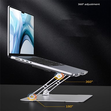 Justerbart stativ til bærbar computer Sort | Elgiganten