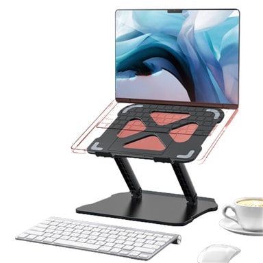 Justerbart stativ til bærbar computer Sort | Elgiganten | Elgiganten