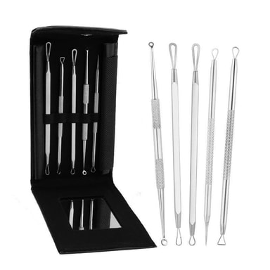 Hudormefjernersæt rustfrit stål 6 dele Sølv / Sort | Elgiganten ...