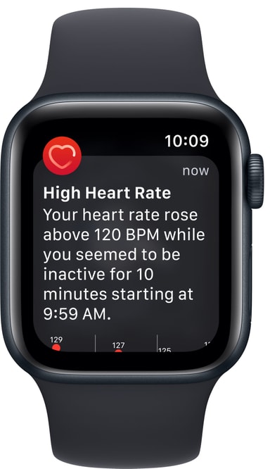 Apple Watch SE 2nd Gen 40 mm GPS (Midnight Alu/Midnight sportsbånd ...
