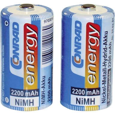 C-batteri R14 Conrad energy HR14 NiMH 1.2 V 2200 mAh 2 | Elgiganten