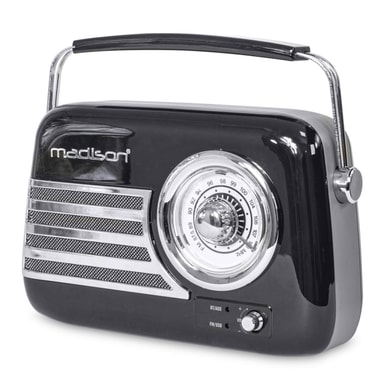 Madison retro radio m. Bluetooth og FM (Sort) | Elgiganten | Elgiganten