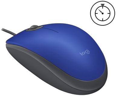 Logitech M110 Silent mus med ledning (blå) | Elgiganten | Elgiganten
