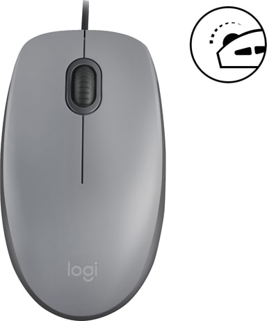 Logitech M110 Silent mus med ledning (blå) | Elgiganten | Elgiganten