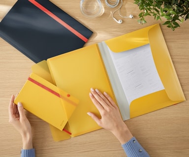 3 klap mappe Leitz Cosy A4 PP gul | Elgiganten