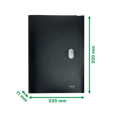 3 klap mappe Leitz Recycle A4 PP sort | Elgiganten