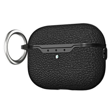 Skalo Airpods Pro 2 Litchi Cover M Nøglering Sort Elgiganten