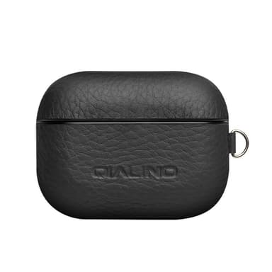 Skalo Airpods Pro Qialino Cover I ægte Læder Sort Elgiganten