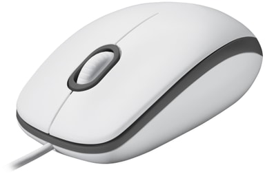 Logitech M100 mus med ledning (hvid) | Elgiganten