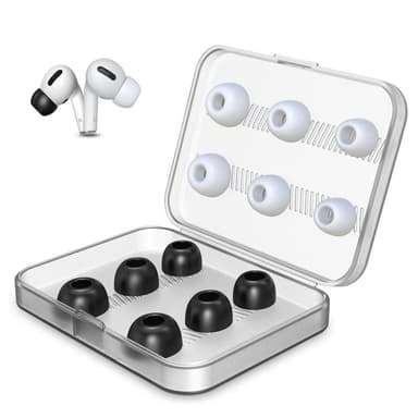 Skalo Airpods Pro 1 2 Ørepropper Memory Foam Og Silikone 6 Par