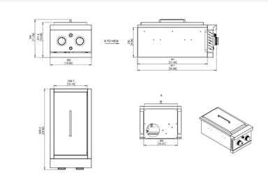 Myoutdoorkitchen - Built-in - Sidebrænder til indbygning, med dobbelte ...