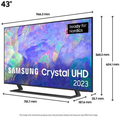 Samsung 43" CU8575 4K LED Smart TV (2023) | Elgiganten