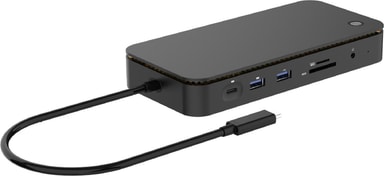 NÖRDIC 1 til 12 USB-C dockingstation med to skærme 1xHDMI 1xDP 2xUSB-C ...