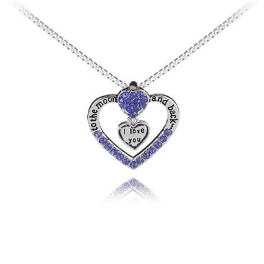 Hjerte halskæde til Valentinsdag Blå | Elgiganten