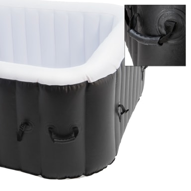 ECD Germany Oppustelig boblebad udendørs til 4 personer, 100 ...