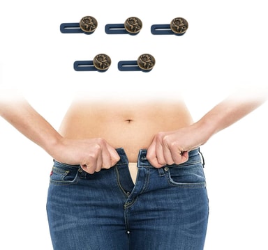 Taljeforlænger til jeans/nederdele/bukser med knap med rose 5-pak ...