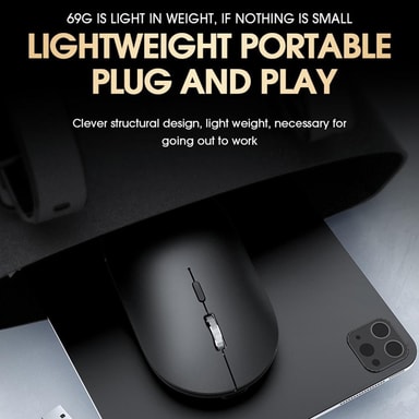 T-WOLF X2 genopladelig 2.4G+Bluetooth trådløs mus til pc | Elgiganten ...