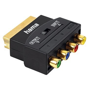 Hama video-adapter scartstik - 4 x phono (YUV + Video) | Elgiganten