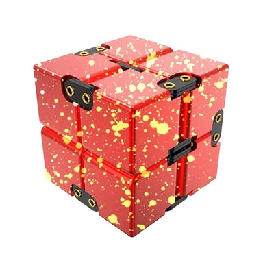 Fidget Toy Infinite Cube Stressaflastningsflipblok - rød-gul ...