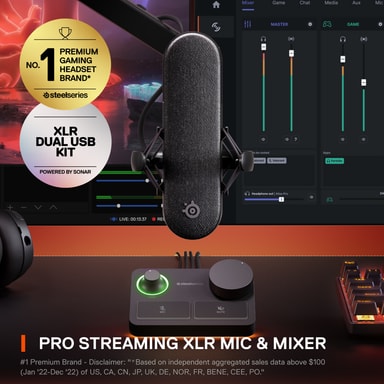 SteelSeries Alias mikrofon med XLR-stream mixer | Elgiganten | Elgiganten