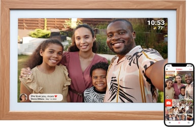 Denver Frameo 21,5" social fotoramme PFF-2162LW (brun) | Elgiganten