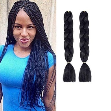 INF Jumbo braid hair extensions twist flette hår Sort | Elgiganten ...