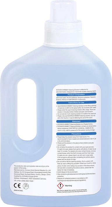 Renseopløsning til Ecovacs WINBOT W1 Pro vinduesrensningsrobot (1L ...