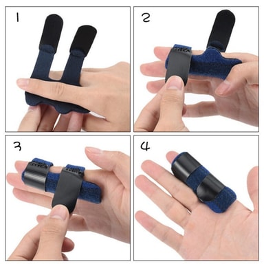 Fingerskinner med huller - fingerstøtte til opretning eller støtte Sort ...