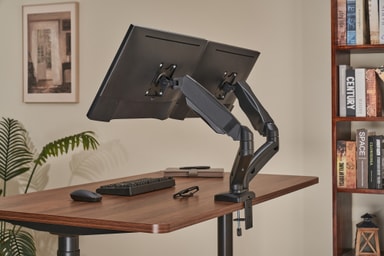 Essentials Dual Spring skærm-arm (sort) | Elgiganten | Elgiganten