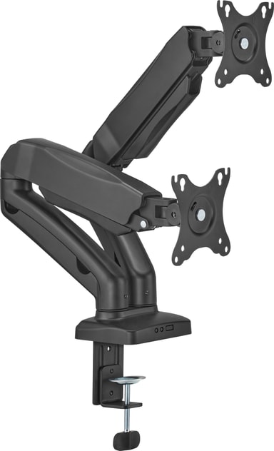 Essentials Dual Spring skærm-arm (sort) | Elgiganten