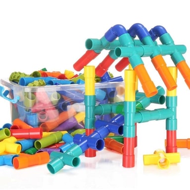 Byggeklodser Rør i forskellige former, 238 dele | Elgiganten