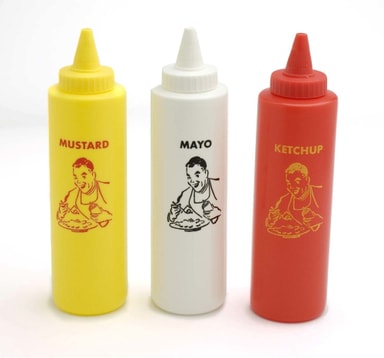 Condiment Bottle Set / 14oz - Ketchup, Mayo, Mustard - 14 oz ...