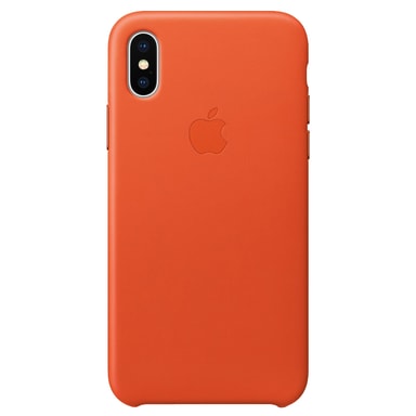 Apple iPhone X læderetui (bright orange) | Elgiganten