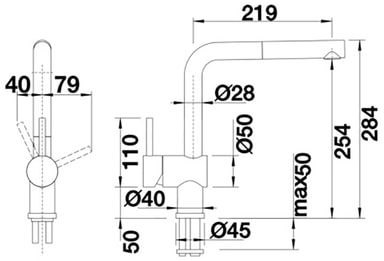 Blanco Linus-s blandingsbatteri 516689 (alumetal) | Elgiganten