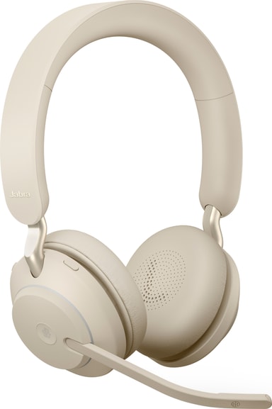 Jabra Evolve2 65 L380a MS Stereo headset (beige) | Elgiganten | Elgiganten