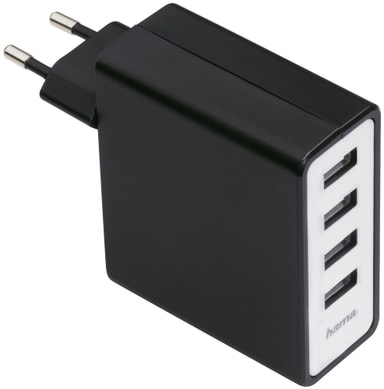 Hama AC-oplader med 4 USB-porte | Elgiganten | Elgiganten
