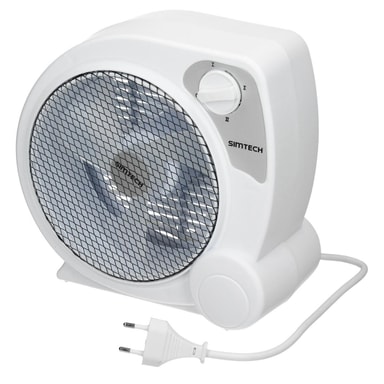 Tabel ventilator blæser stå fan fan luft 20W 3 trin Hvid Simtech ...