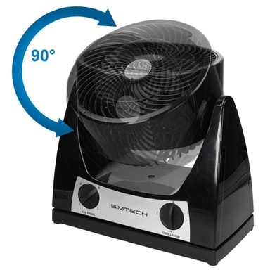 Tabel ventilator blæser stå Fan Fan 40W 3 niveauer Black Simtech ...