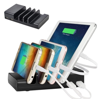 USB-ladestation til 4 enheder | Elgiganten