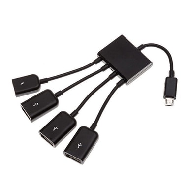 Micro USB-hub med opladningsport og 3 USB-porte | Elgiganten | Elgiganten