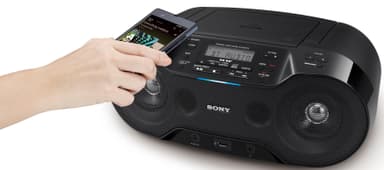 Sony Zs Rs70btb Cd Boombox Med Bluetooth Sort Elgiganten Elgiganten