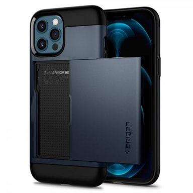 Spigen iPhone 12 Pro Max Cover Slim Armor CS Metal Slate | Elgiganten